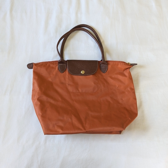 Longchamp | Bags | Longchamp Le Pliage Burnt Orange Brown Nylon ...